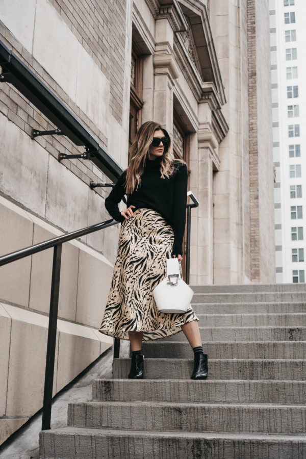 Winter to Spring Styling : The Animal Print Skirt
